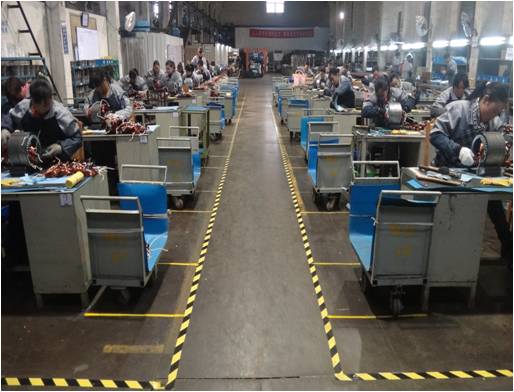 중국 Wuxi HengDa Motors Co., Ltd 공장 생산 라인